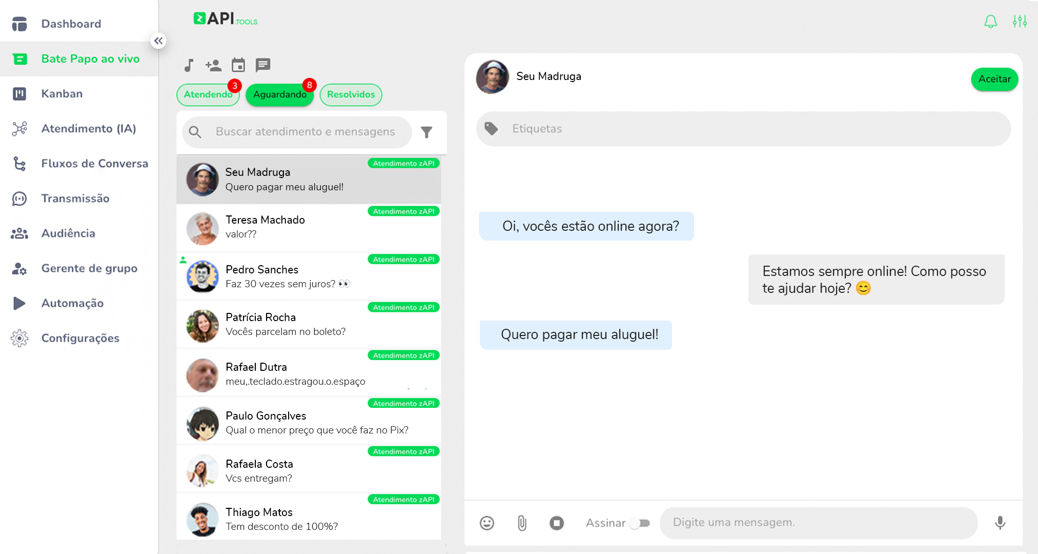 zAPI Tools – Sistema de atendimentos para WhatsApp com o construtor de chatbots sem código mais ...